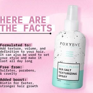 foxybae | Hair | Foxybae Beach Please Sea Salt Texturizing Spray | Poshmark